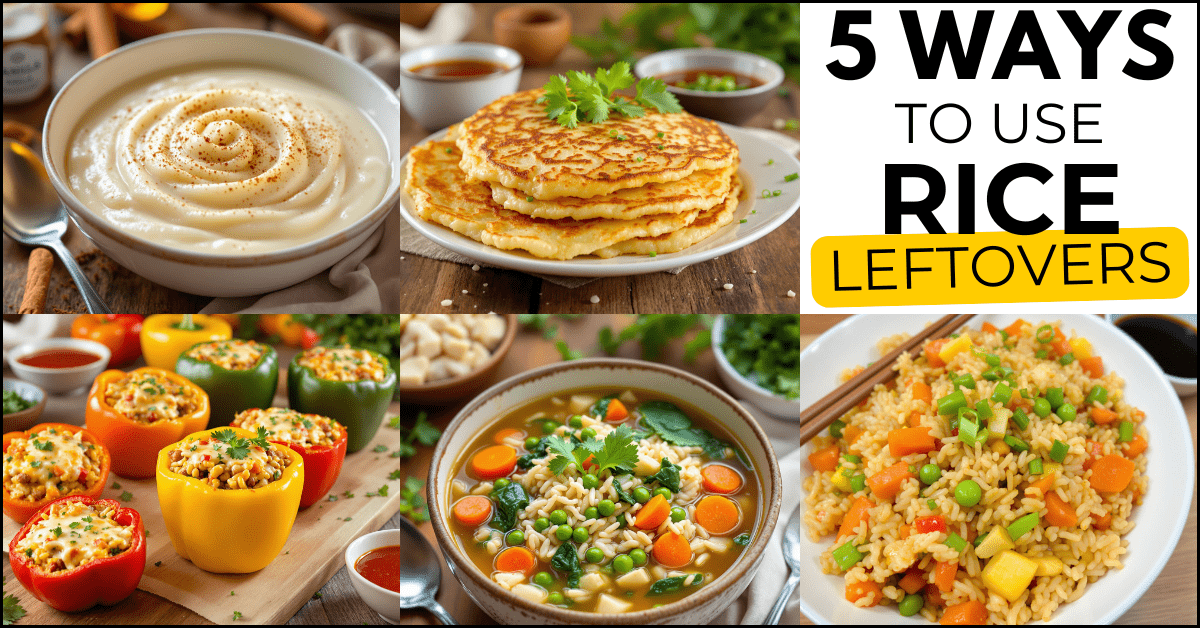 Infographic: 5 Ways to Use Leftover Rice! - Easy Recipes